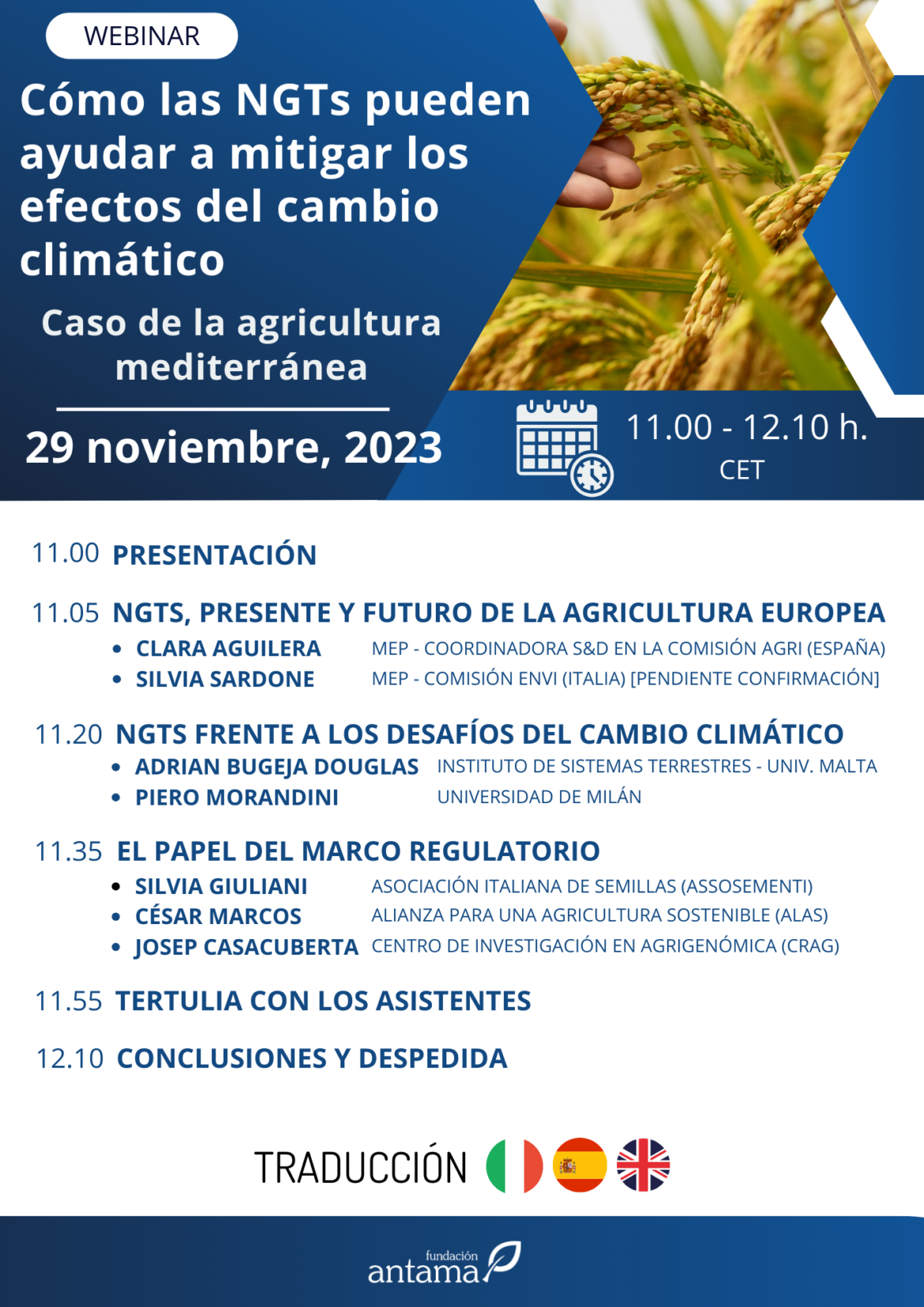 Webinar internacional para analizar cómo las NGTs pueden ayudar a ...